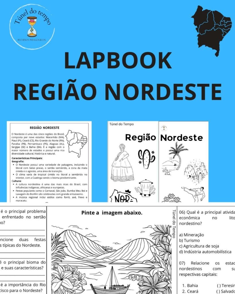 Combo Regiões do Brasil – Lapbook - História Lúdica