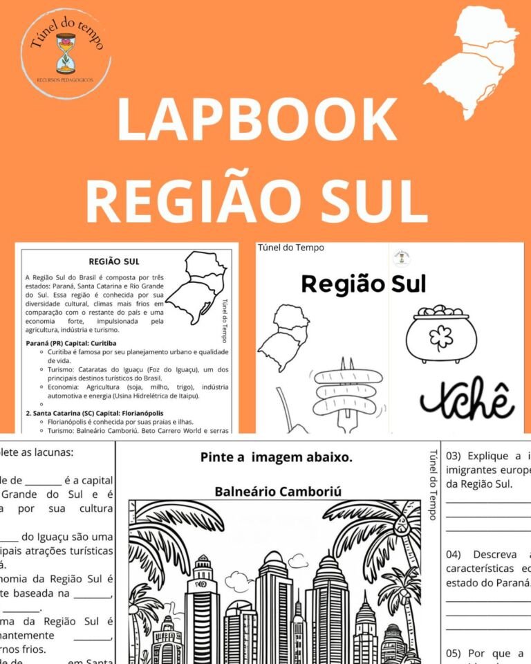 Combo Regiões do Brasil – Lapbook - História Lúdica